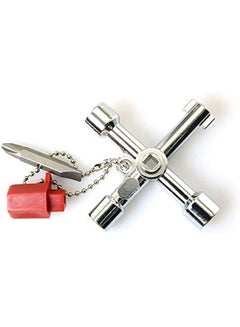 MVAQKLM 4 Way Cross Key Zinc Alloy Multifunction Triangle Wrench Key ...
