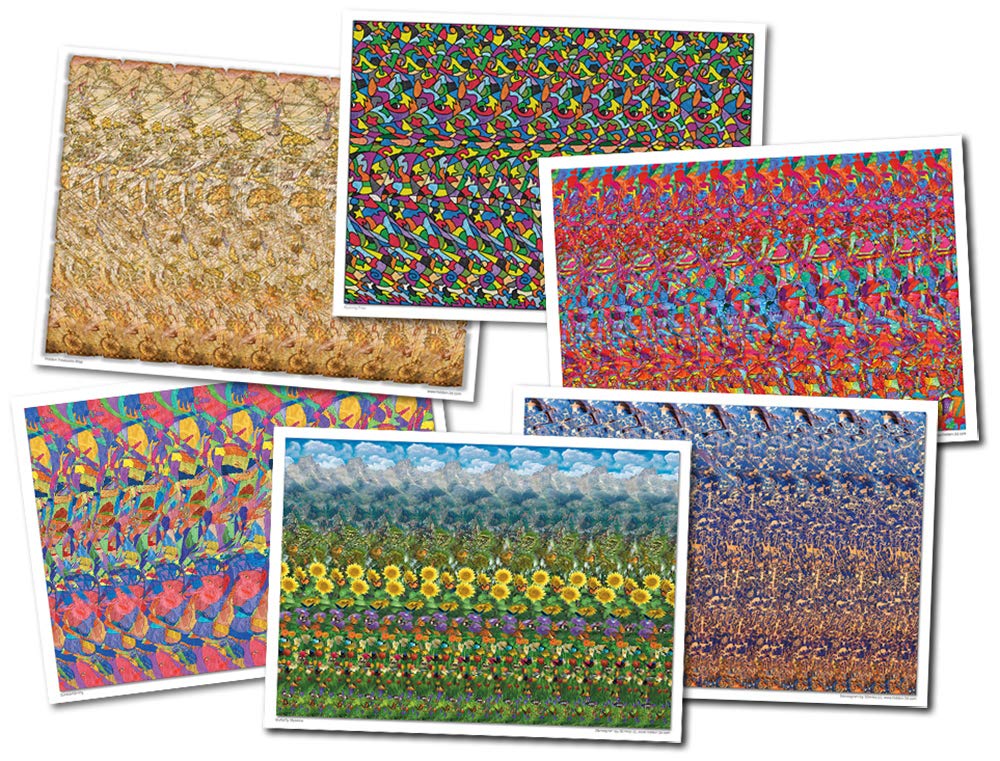 hidden-3d Set of Six Stereogram Posters | Best Price UAE | Dubai, Abu Dhabi