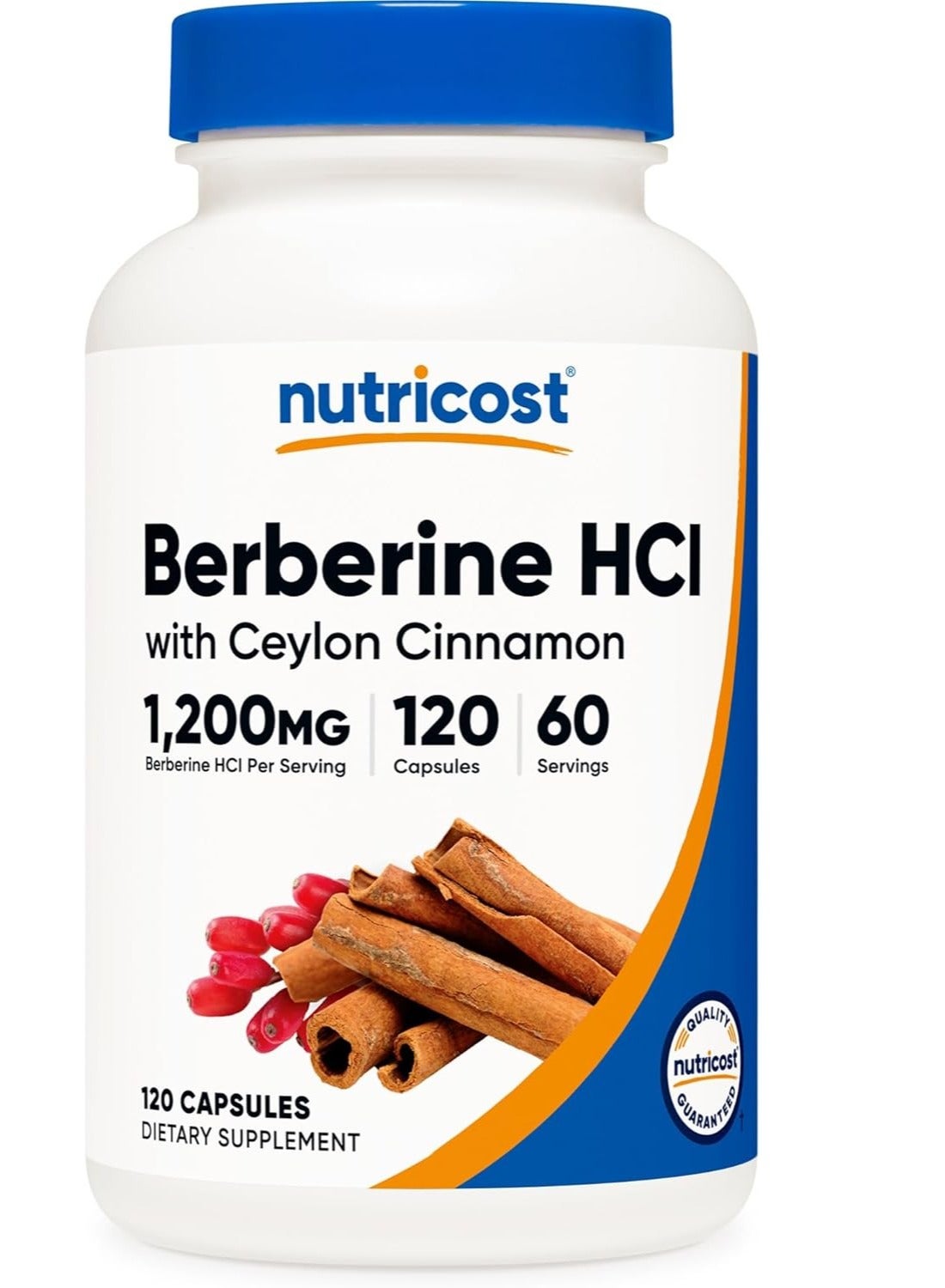 Nutricost Berberine HCl with Ceylon Cinnamon 120 Capsules 60 Servings ...