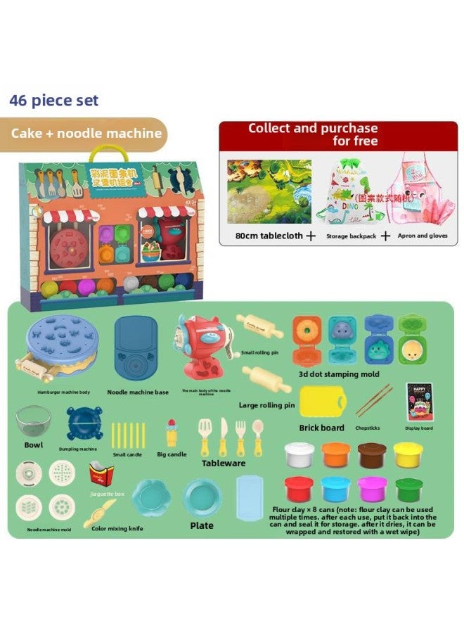 Generic Color Mud Noodle Machine Toy Safety Plasticine Cake Hamburger ...