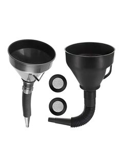 KASTWAVE Plastic Large Funnels Wide Mouth with Strainer, 2 Pcs Oil ...