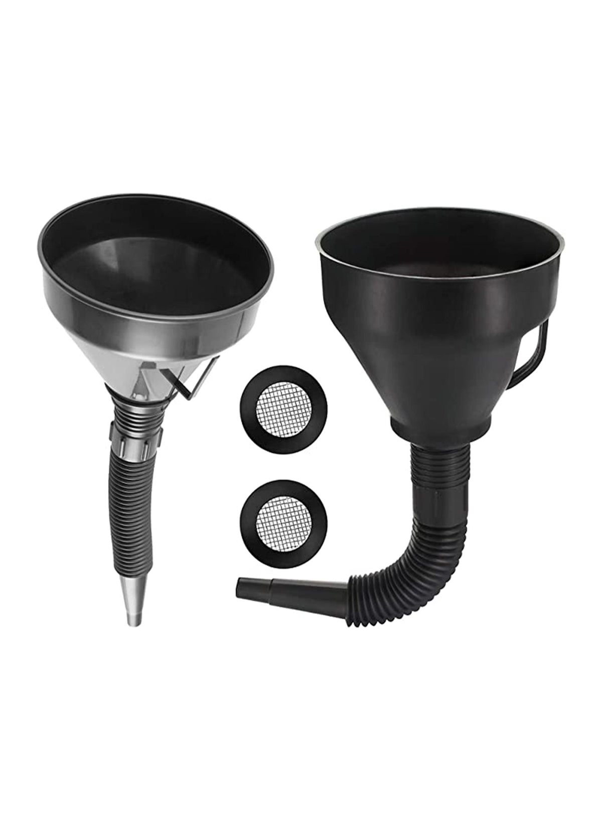 KASTWAVE Plastic Large Funnels Wide Mouth with Strainer, 2 Pcs Oil ...