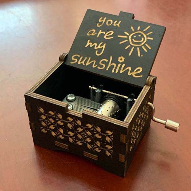 Generic Music Box Wooden Music Box Painted Carved Music Box You Are My ...