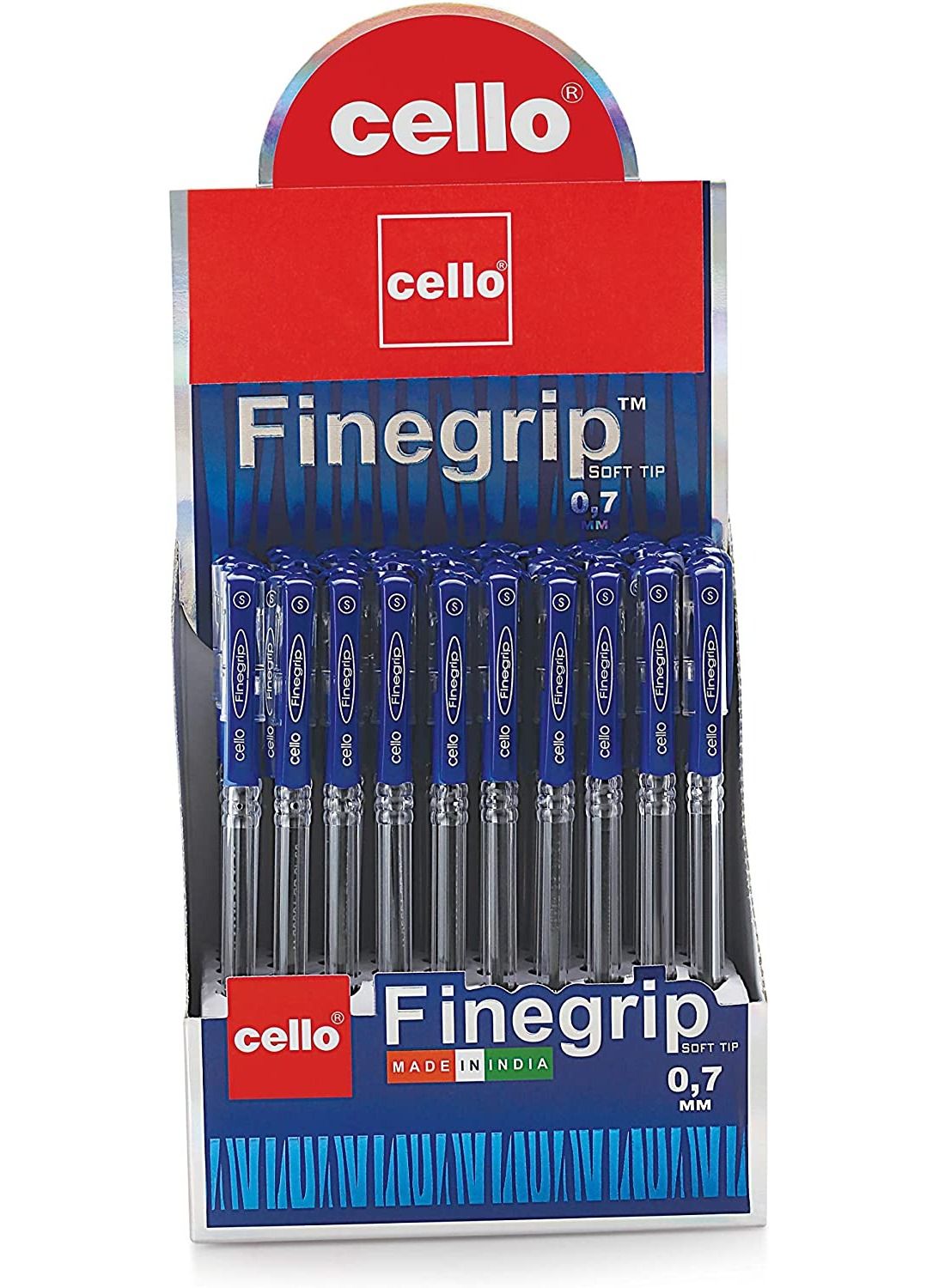 Cello 50-Piece Finegrip Ballpoint Pen Blue Ink | Best Price UAE | Dubai ...