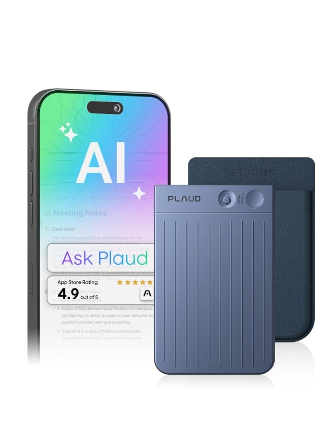 PLAUD PLAUD Note AI Voice Recorder Support 112 Languages, Navy Blue ...