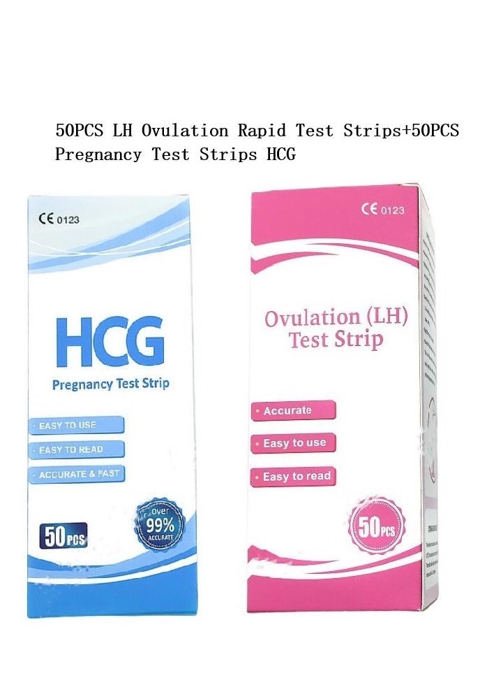 HCG 100-Piece Pregnancy Test Strips HCG and LH Ovulation Rapid Test ...