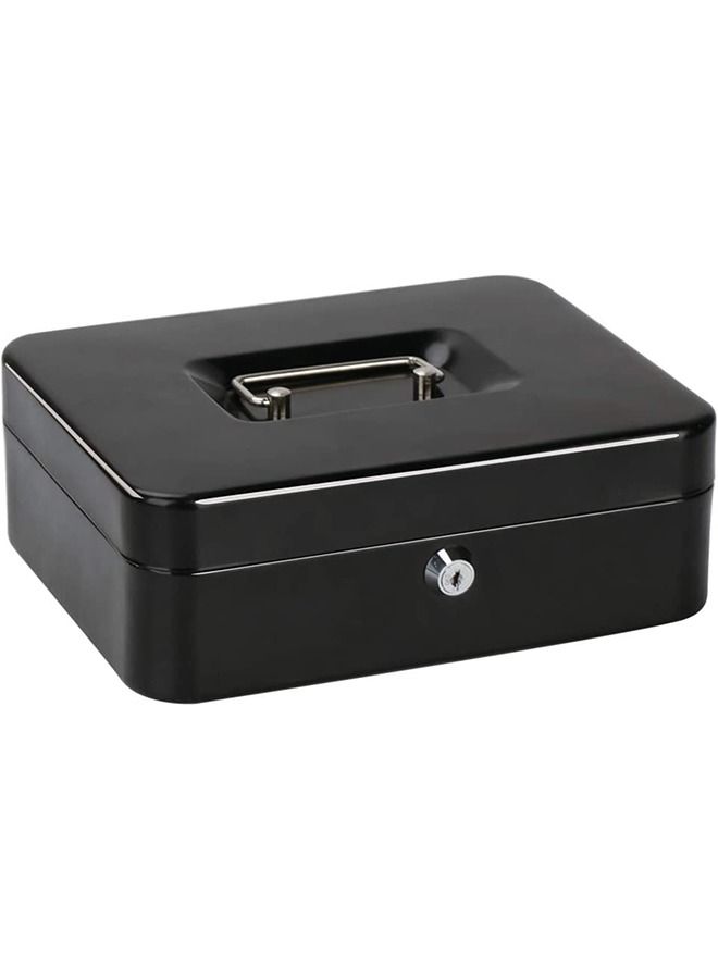 Toshionics Petty Cash Box with Tray and lockable Box 2 Key Lock For ...