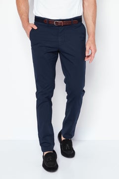 Selected Homme Men Slim Fit Solid Chino Pants, Navy | Best Price UAE ...