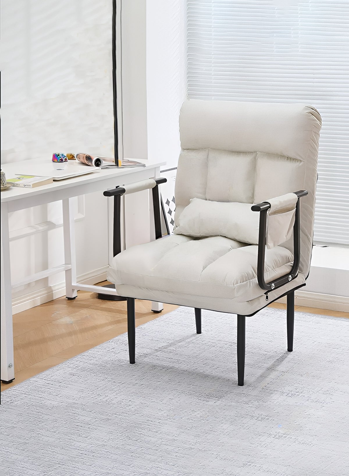 Taimi Folding Recliner Chair, 2-in-1 Chair and Bed with Adjustable ...