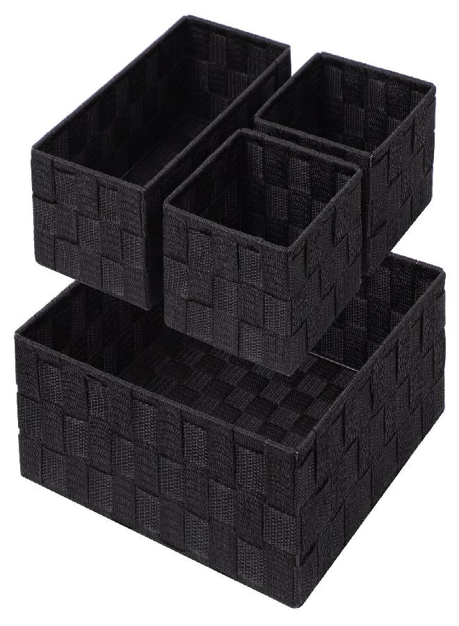 Posprica Posprica Woven Storage Baskets for Organizing, Small Black ...
