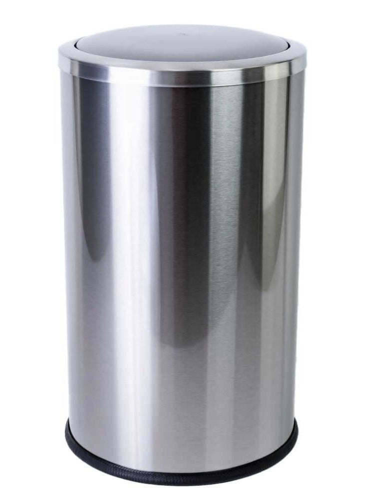 Primanova Vita stainless steel trash bin with rotating lid swing lid ...