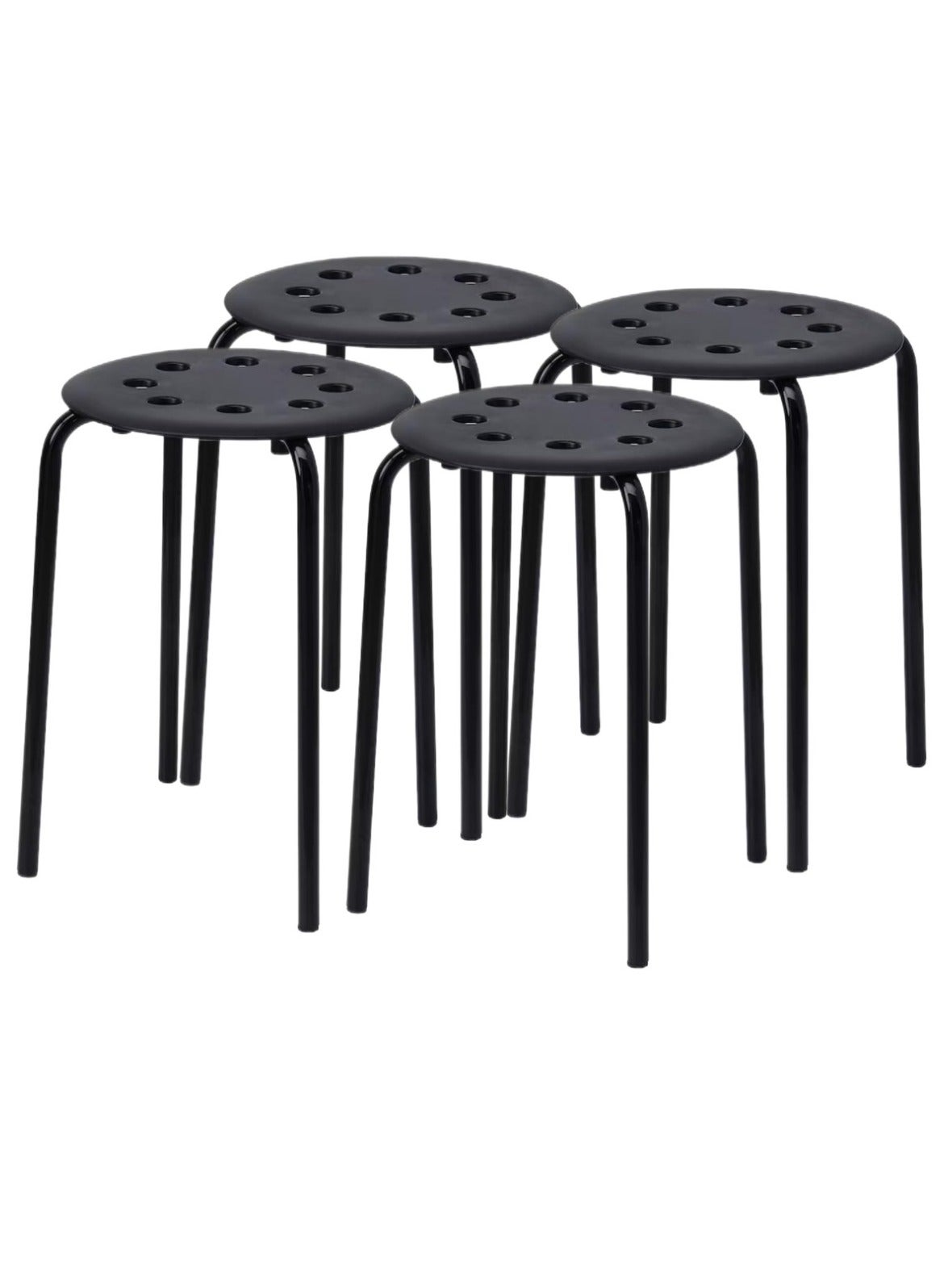 UREVO 4pcs Stackable Marius Stool, Durable Plastic & Steel, Lightweight ...