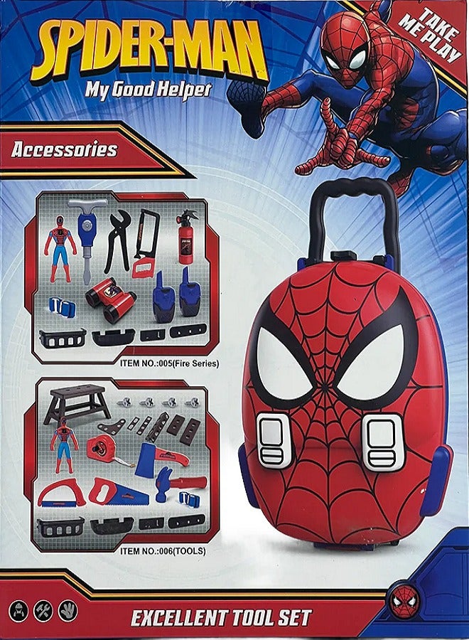Tool Set SPIDER-MAN My Good Helper - Firefighter Tools Trolley Case Box ...