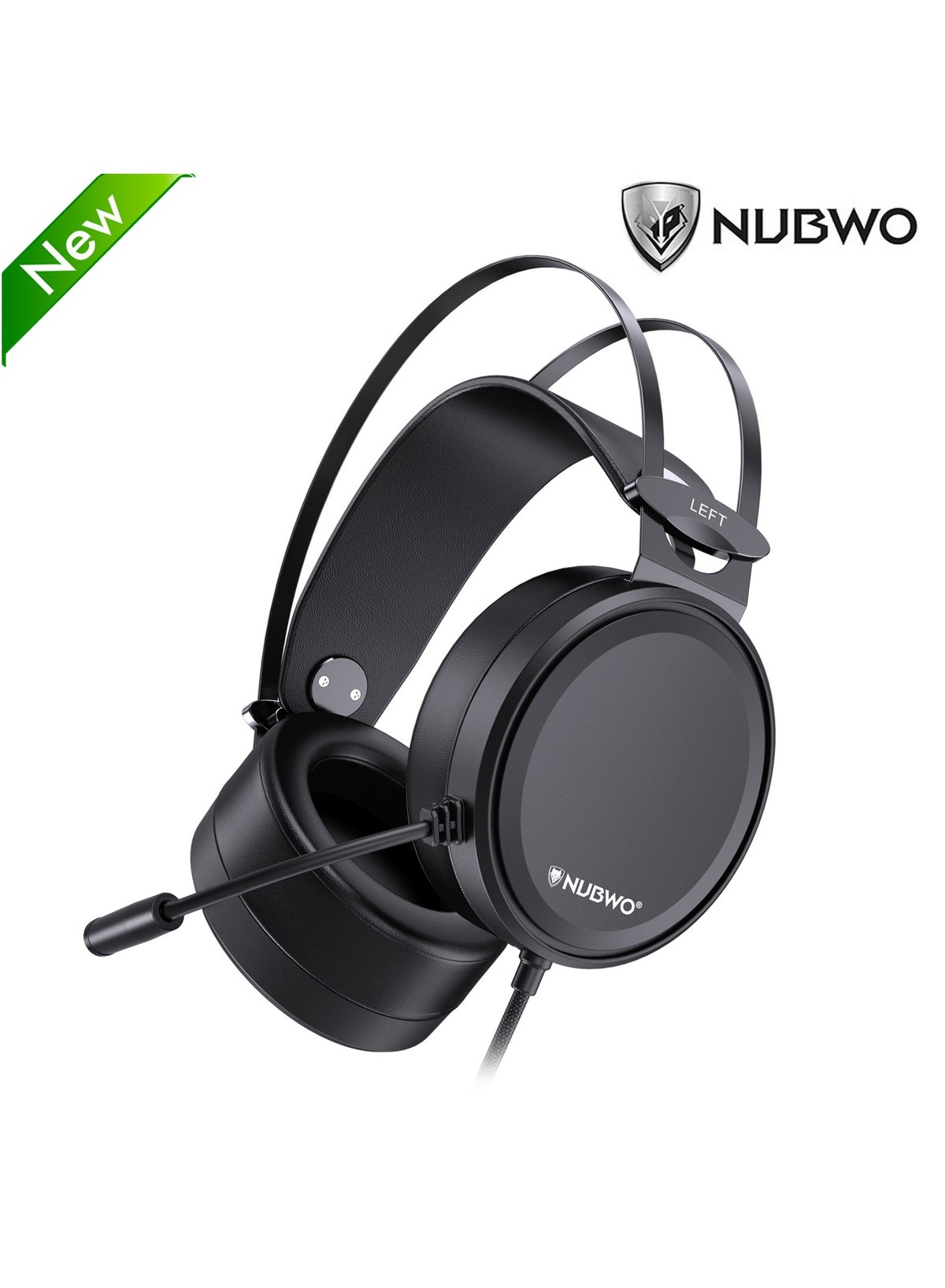 NUBWO N7 Deep Bass Over-Ear Gaming Wired Headphones with Noise ...