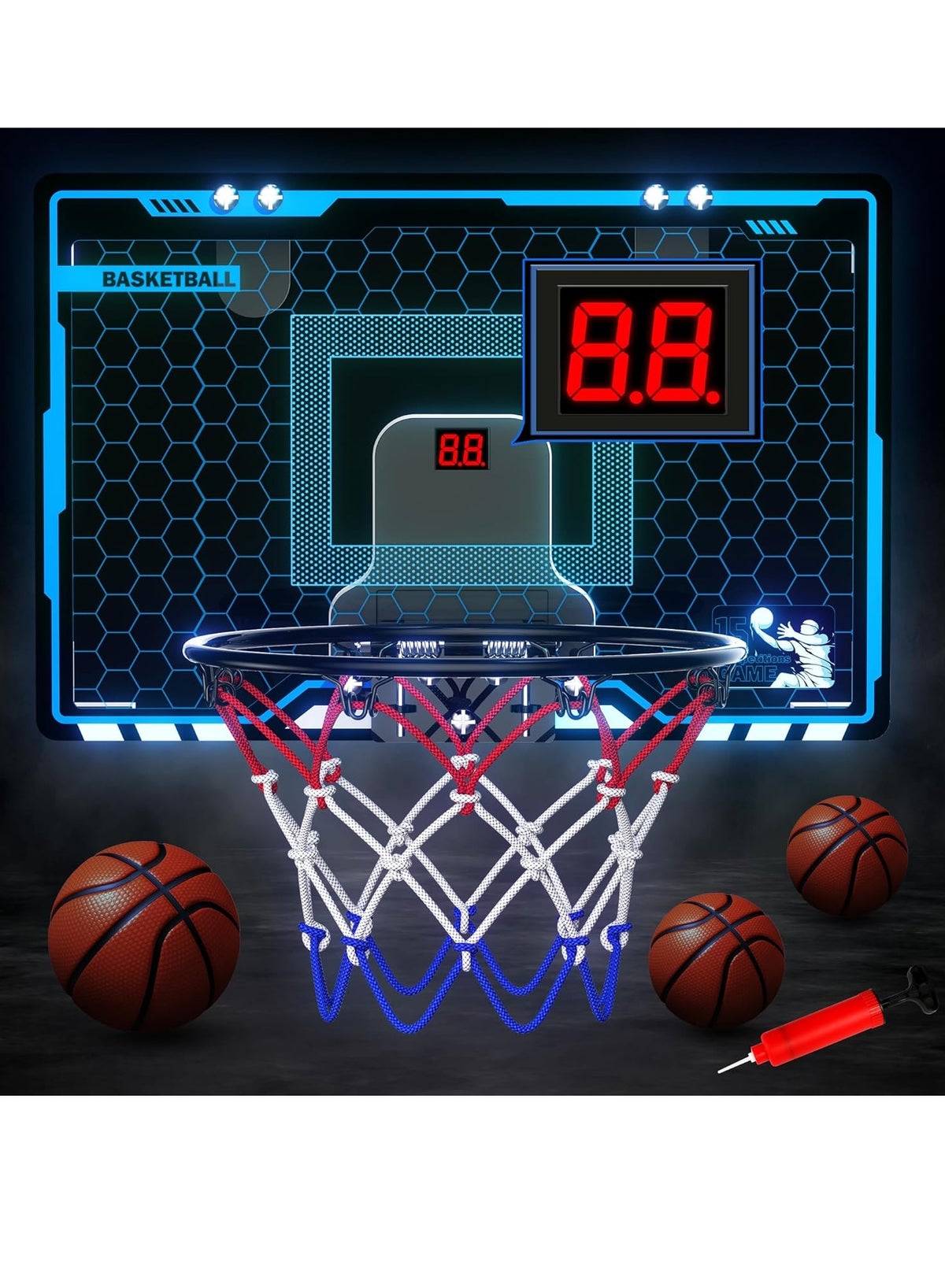Gerenic Mini Basketball Hoop for Kids, Indoor Basketball Hoop for ...