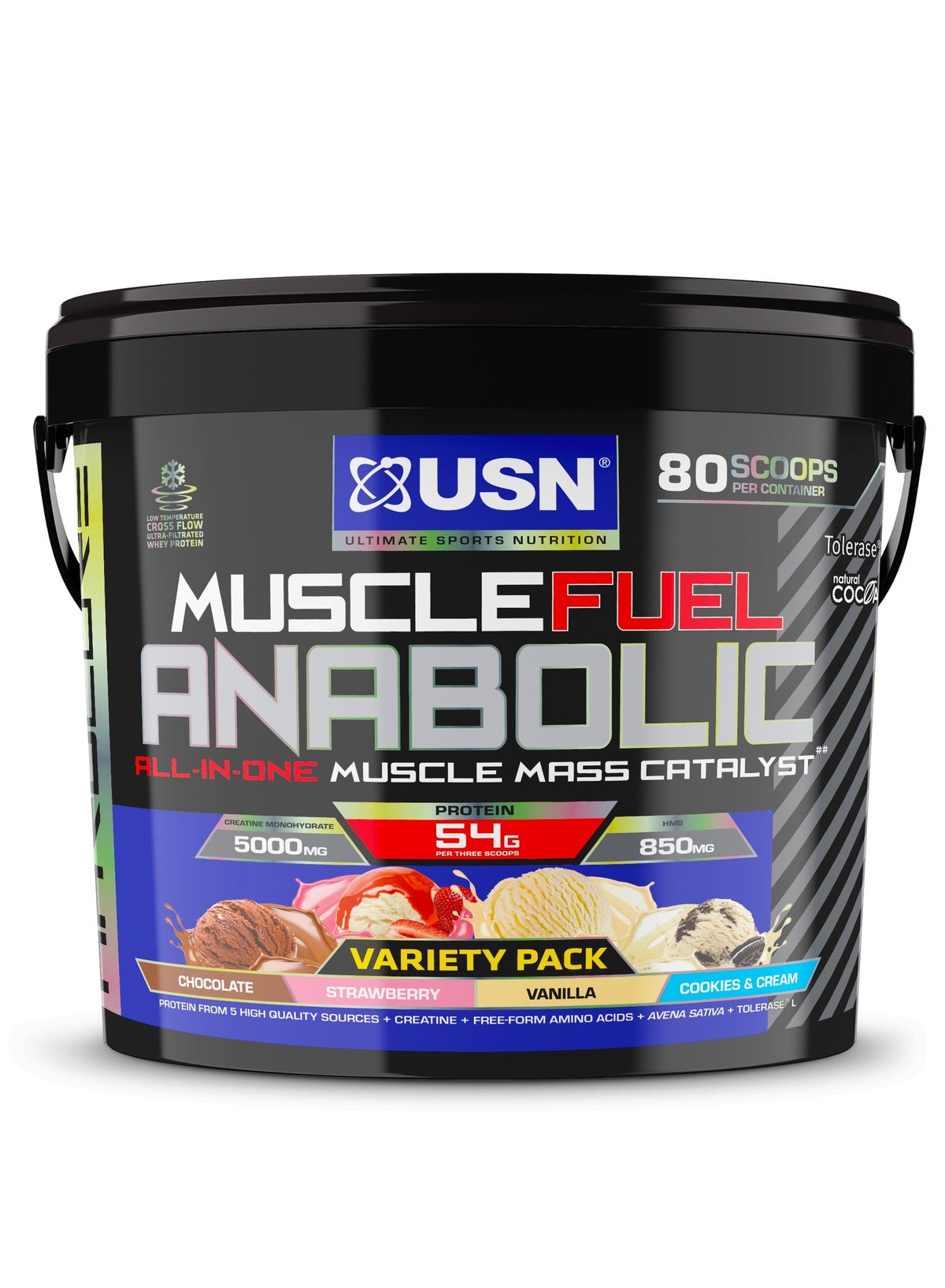 USN Muscle Fuel Anabolic Variety Pack All-In-One Protein Powder Shake ...