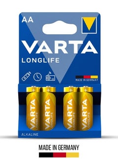 VARTA Varta Longlife AA Alkaline Battery 4-Pack - High-performance ...
