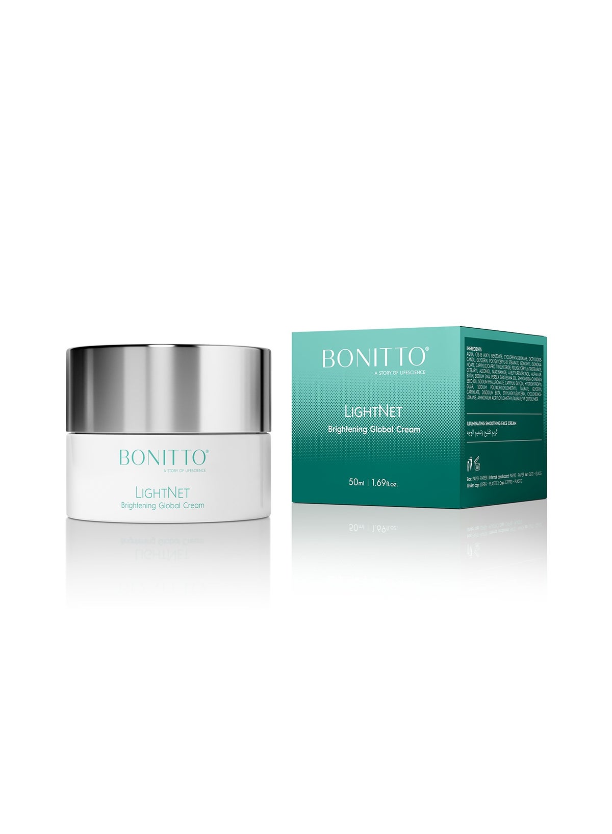 BONITTO® LIGHTNET Brightening Face Cream for Dark Spots, Hyperpigmentation & Skin Repair with ...