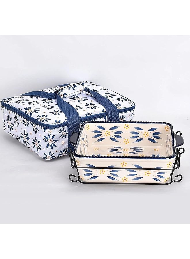Temp-tations Old World Bakeware Set,Take Baker Square Bakers with Tote ...