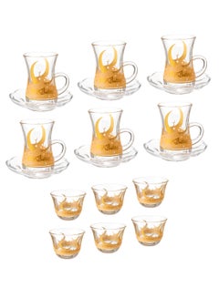 byblos Saudi tea and coffee set 18 pieces Turkish glass Ramadan ...