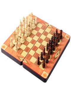 Vitacelli 3-In-1 Wooden Foldable Backgammon Checkers Chess Set 15 Inch ...