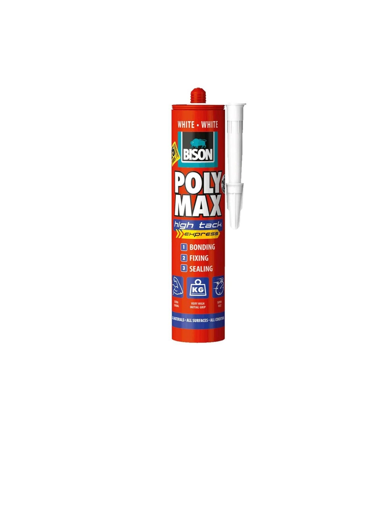 BISON KIT Polymax Universal assembly adhesive and sealant, with extra high final bonding ...