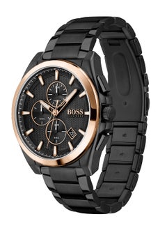 HUGO BOSS HUGO BOSS ROUND CHRONOGRAPH MEN'S BLACK CASE WATCH - 1513885 ...