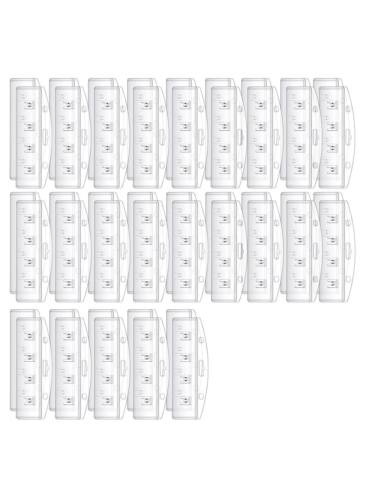 SYOSI 30 Pack Swipe Card Holder, Horizontal Half Card ID Badge Holders ...