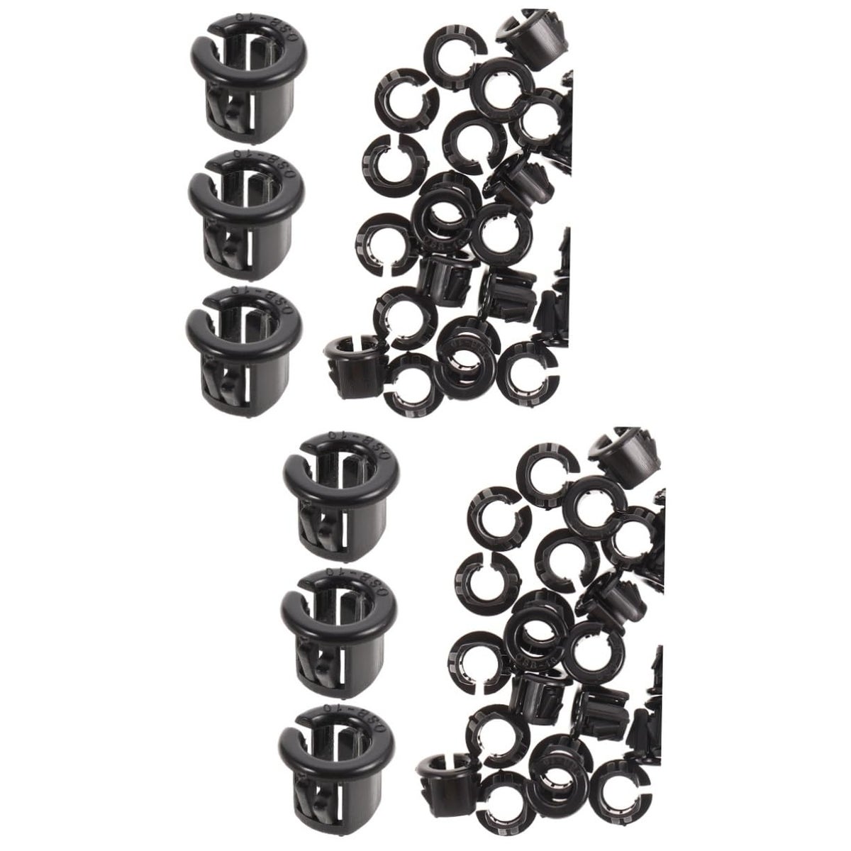 Generic 100pcs Black Snap Bushing Cable Protector for Wire Insulation ...