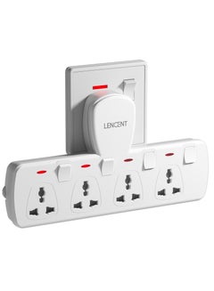 Lencent LENCENT Multi Plug Extension Socket, 4 Way Electrical Outlet ...