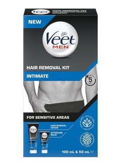 Veet Veet Men Intimate Hair Removal Kit, with Hair Removal Cream and ...