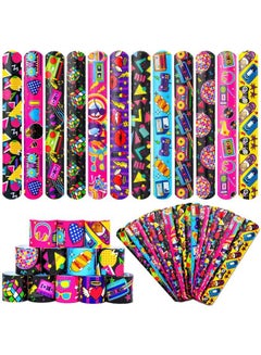 Tacobear 48 Pcs 80S 90S Slap Bracelets For Kids Adults Retro Theme ...