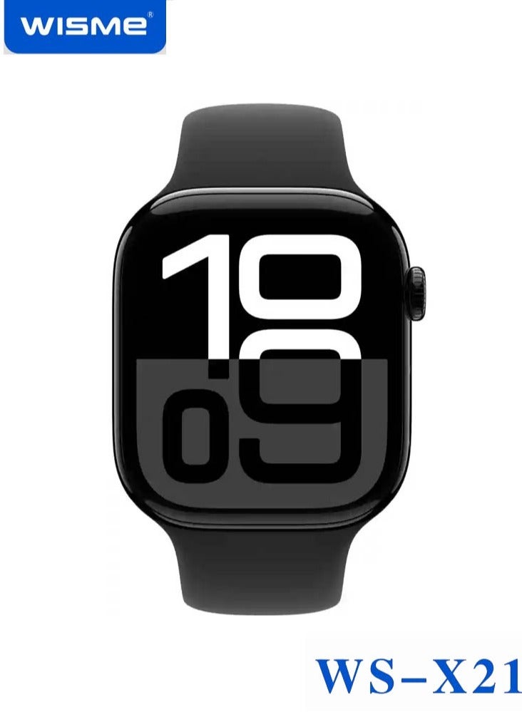 WISME WISME WS-X21 Sleek Design HD Display Smartwatch With 10 Pair ...