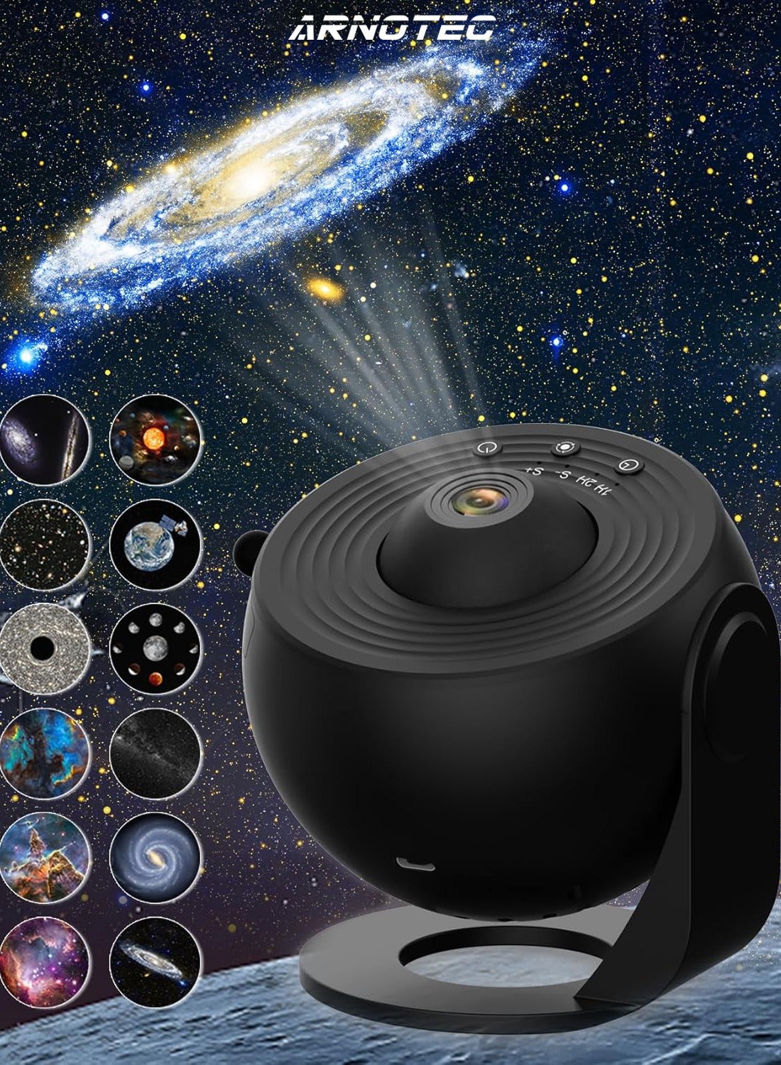 ARNOTEC Galaxy Projector Light with 12 Film Discs, Planetarium Star ...