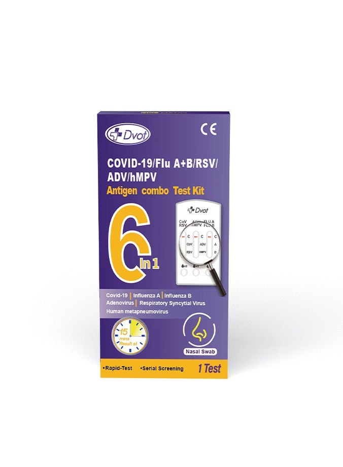 Dvot Multi-Pathogen Antigen Combo Test Kit | 6-in-1 Rapid Screening for ...