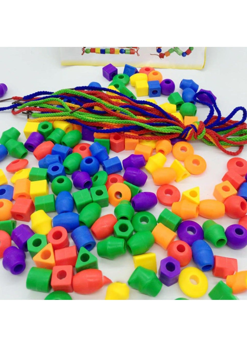 DURKU Beads Sequencing Toy Set, Stacking Blocks & Lacing Beads ...