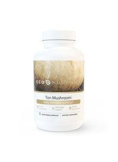 EcoNugenics Ten Mushroom Formula - 120 Capsules - Medicinal Mushroom ...