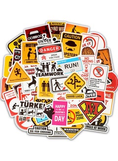 Generic 50-Piece Traffic Signs Danger Warning Stickers , Warning Sign ...