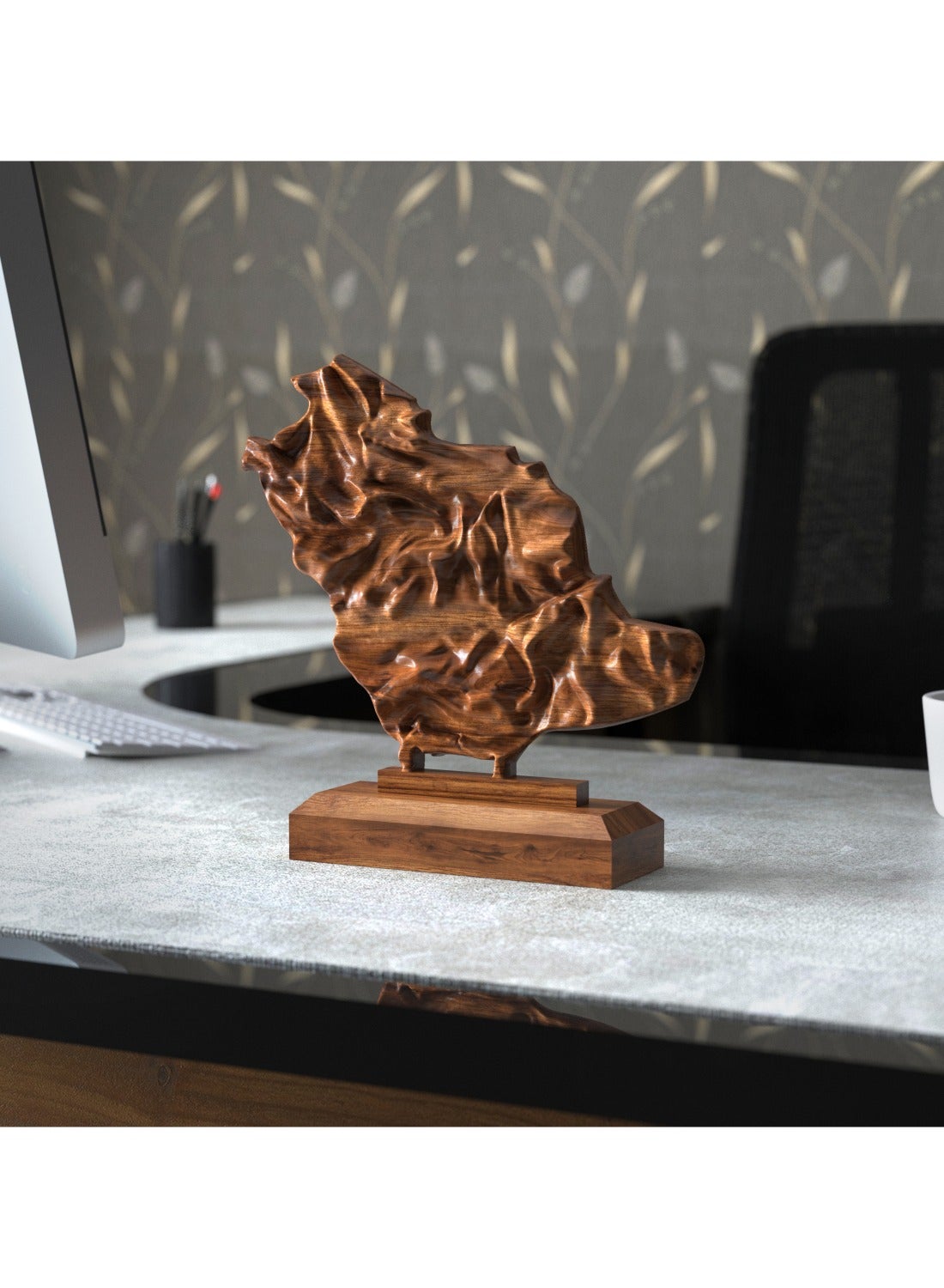 Hilalful HilalFul Home Decoration KSA Wooden Map Table Décor: A Unique ...