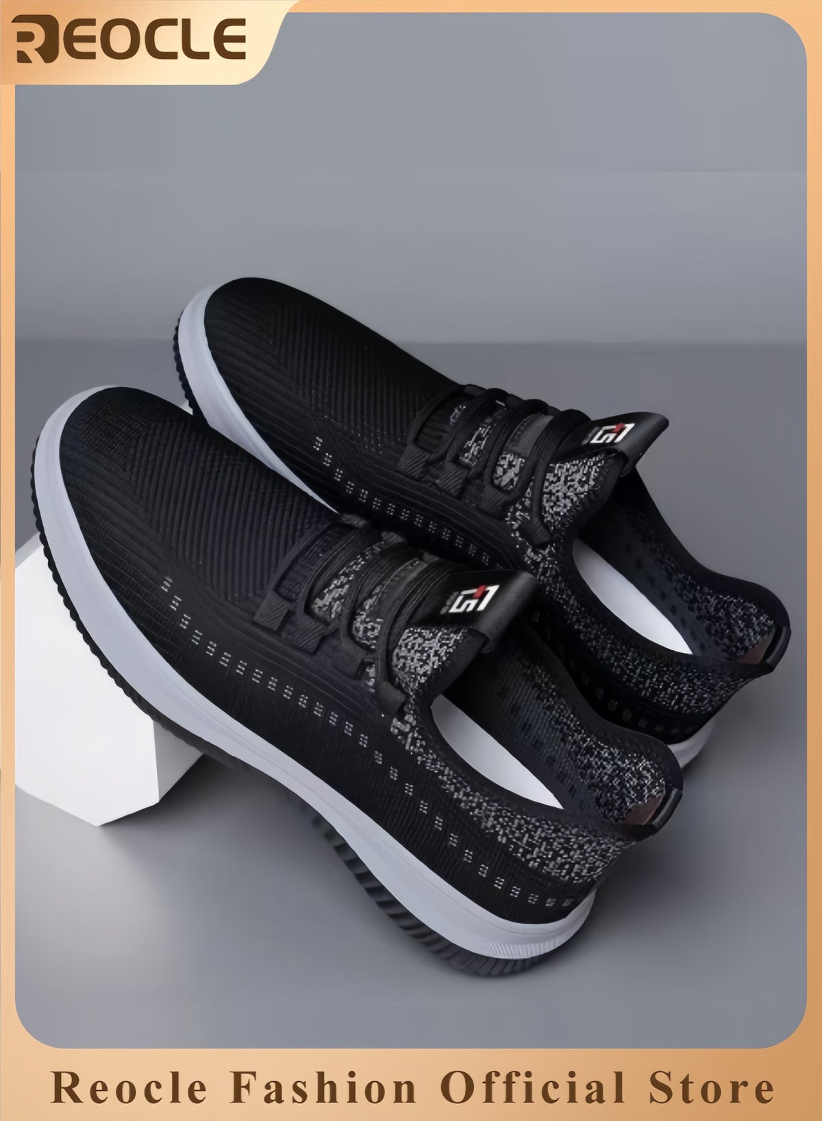 REOCLE Men's Mesh Sneakers Oxfords Business Dress Shoes Lace-Up ...