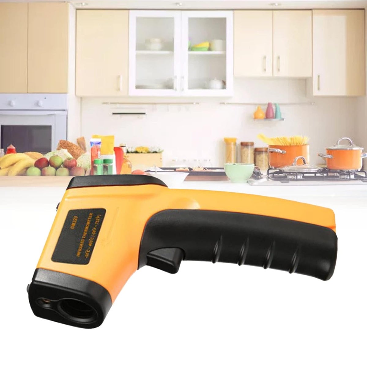 Generic Infrared Thermometer Gun With Color LCD Screen Adjustable ...