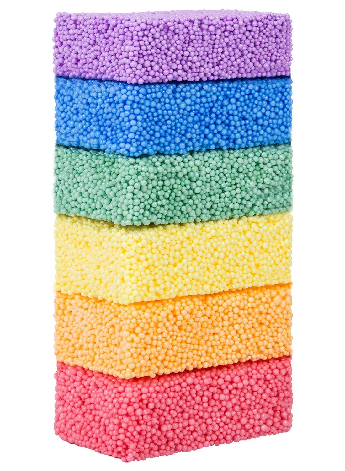 Generic Silly Foam, Creative Modeling Foam Beads, 6 Primary Colors ...