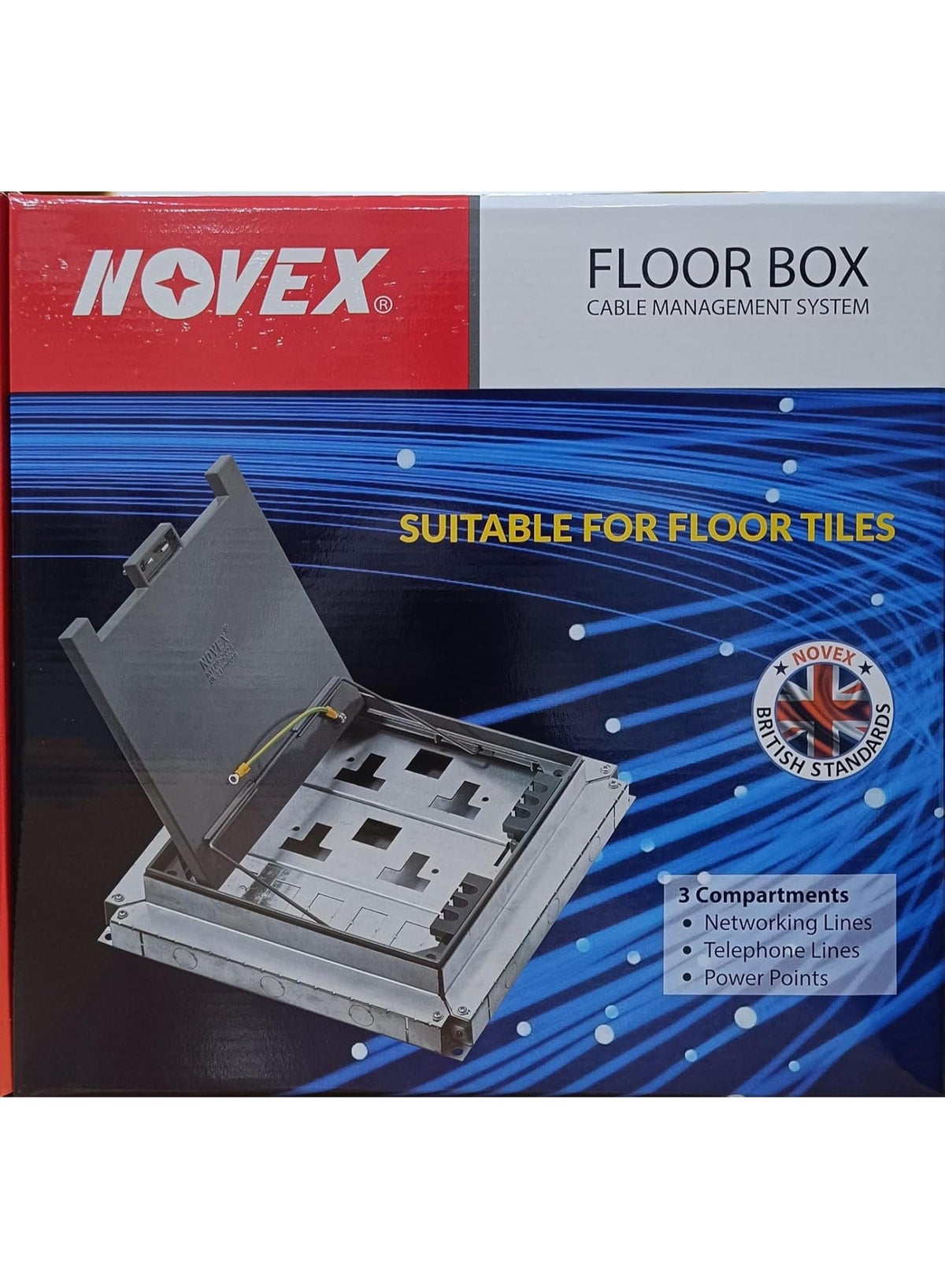 NOVEX Tile Floor Distribution Box - 3 Compartment Electrical Cable ...
