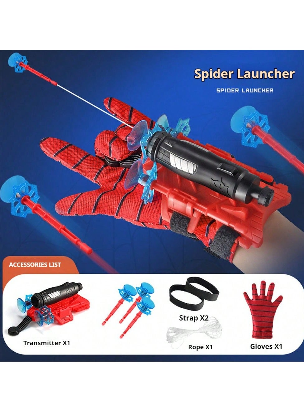 Spider Web Shooter Toy for Kids, 5-8M Long Range, Realistic Web ...