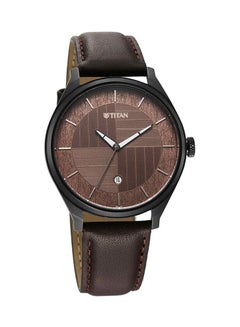 TITAN Neo Economy Quartz Analog With Date Brown Dial Brown Leather ...