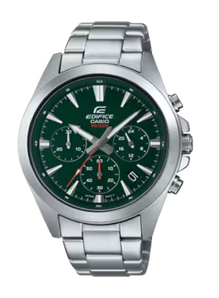 CASIO CASIO Edifice Men’s Chronograph Watch – Green Dial | Stainless ...