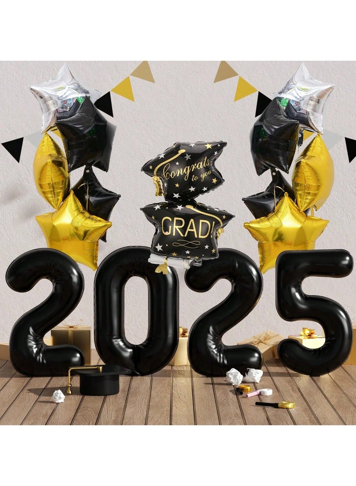 Generic Graduation Decoration – A set of 24 aluminum foil balloons ...