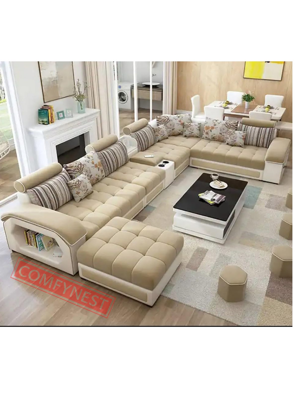 Comfynest New Model Sofa Set 7 Seater Unique Design Perfect For your ...