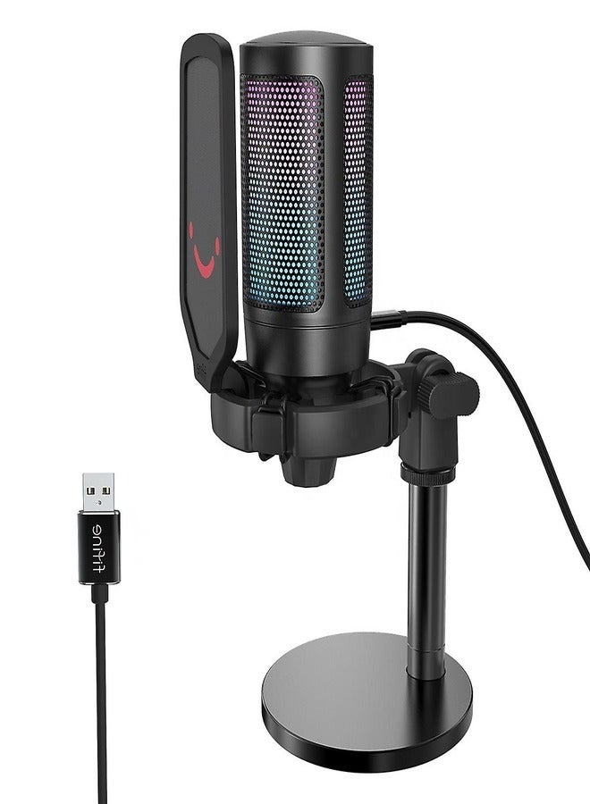 FIFINE FIFINE Gaming USB Microphone for PC PS5, FIFINE Condenser Mic ...