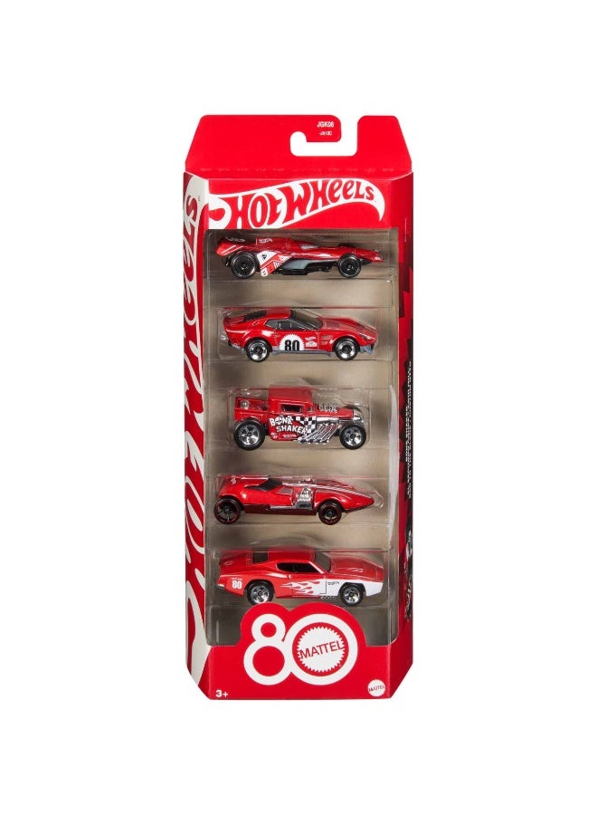 Hot Wheels Core Mattel 80Th Anniversary Die-Cast Cars 5-Pack | Best ...